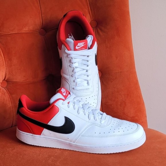 Nike | Shoes | Nike Court Vision Low White University Red Dh85100 Size ...